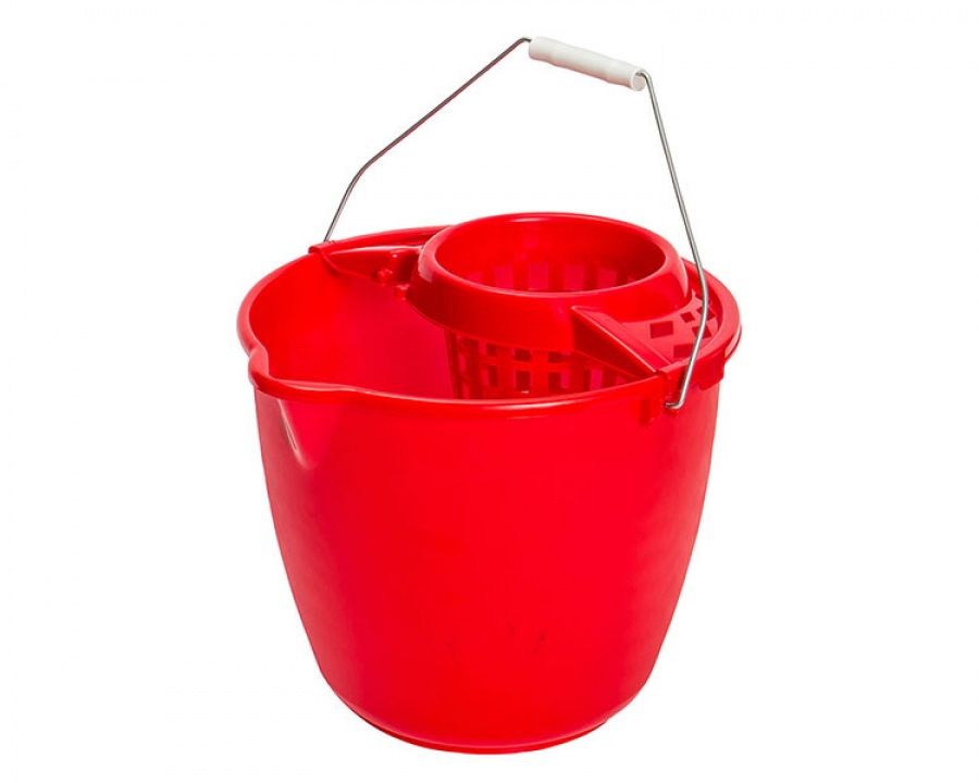 Round Bucket 11 lt. with Metal Handle and Wringer